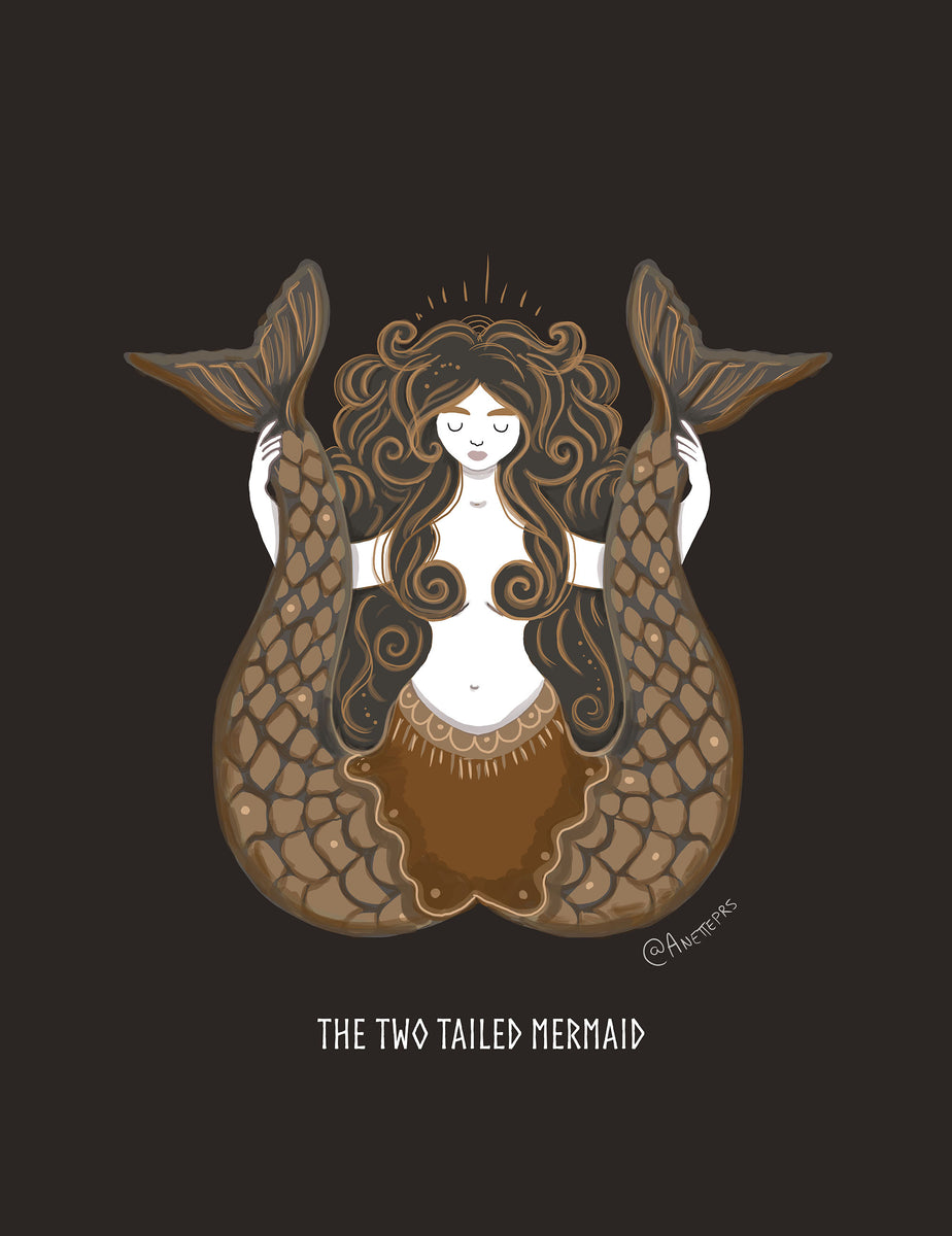 The Two Tailed Mermaid Digital Print – anetteprs